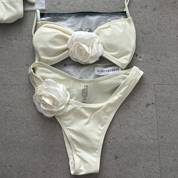 same swim | Swim | Rosette Bandeau Flower Swimsuit | Poshmark